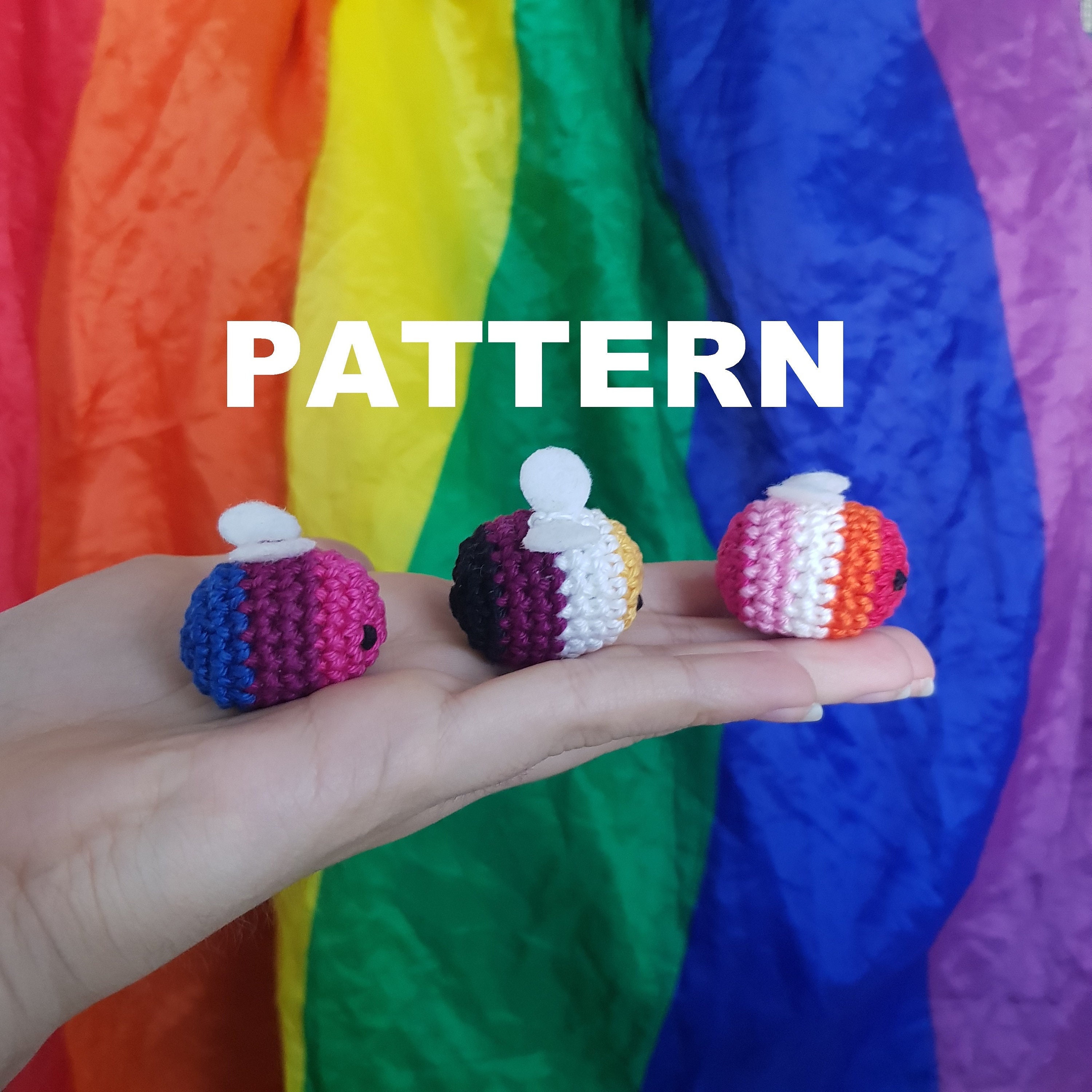 CROCHET PATTERN Bi Bee - Pride Bees - Etsy