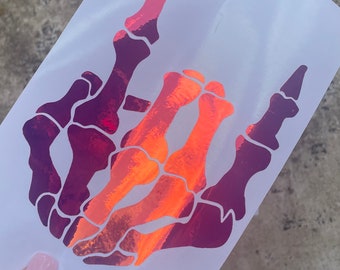 Skeleton Rock Hand Decal - Etsy