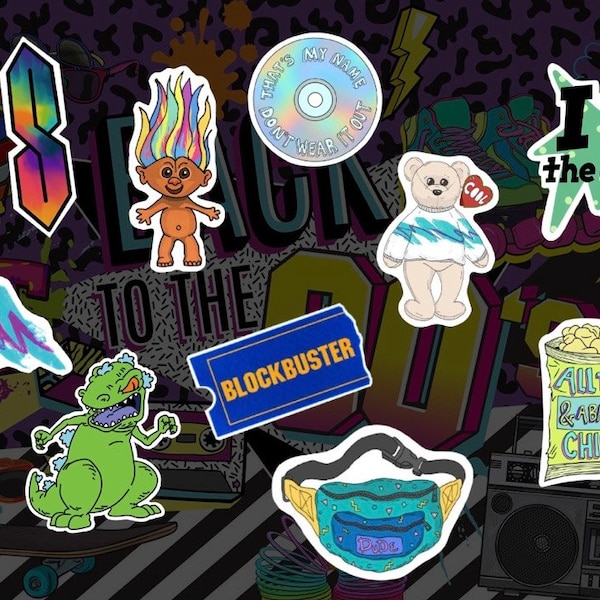 90s Stickers - Etsy