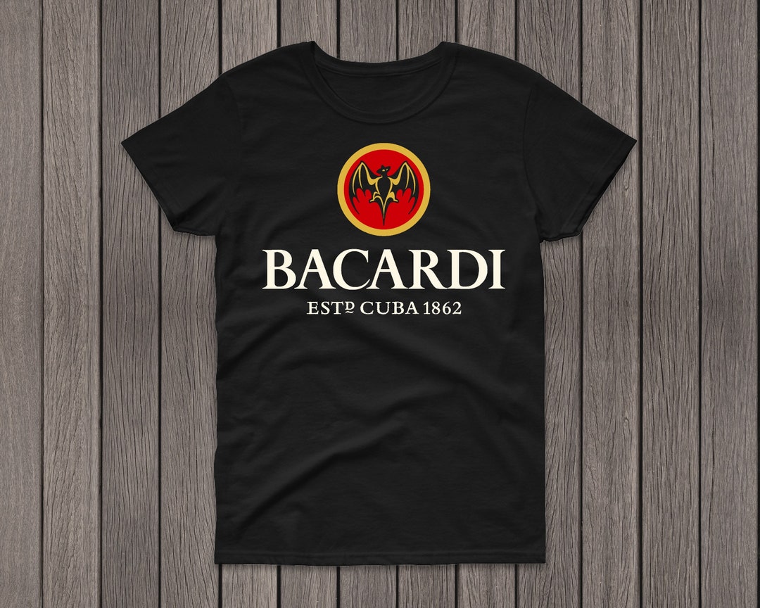 Bacardi Black Tshirt, Unisex Adult Shirt, Bacardi Rum Logo Adult Shirt ...