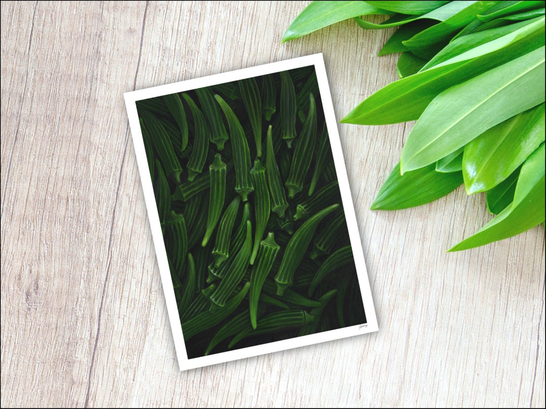 Organization of Okra, Garden Art Print - Etsy