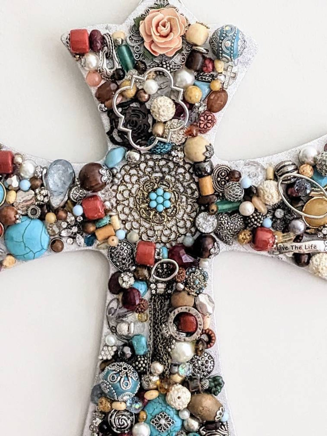 Beautiful 1 of a Kind Southwestern Bling Bejeweled Wall Cross ...