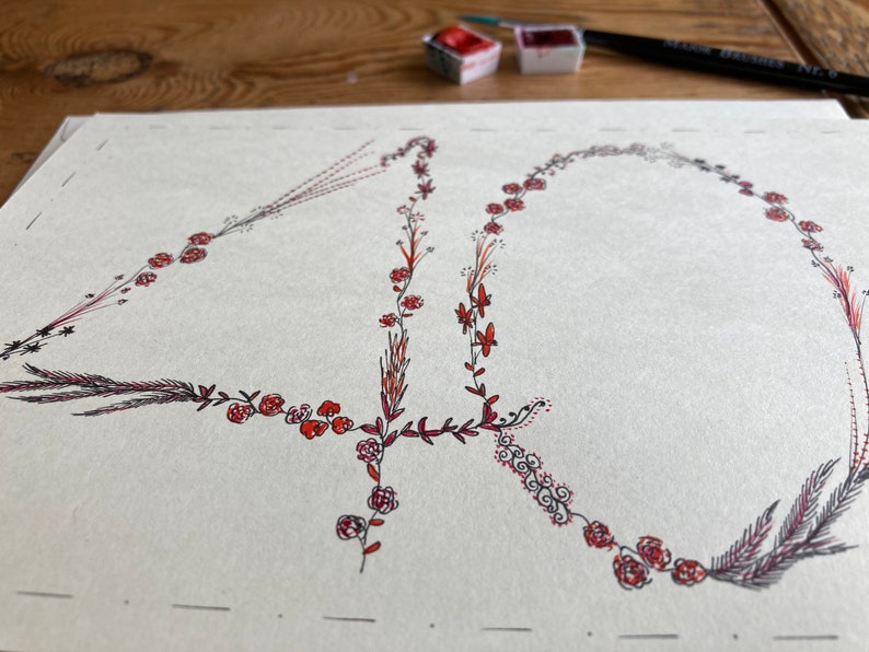 Ruby Anniversary Card Ruby Wedding Anniversary Anniversary - Etsy