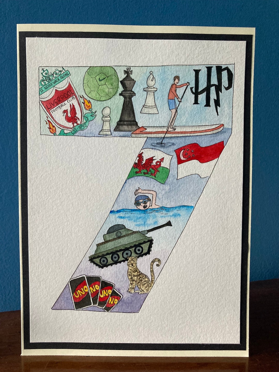 Personalised Number Birthday Card, Big Number Birthday Card, Custom ...