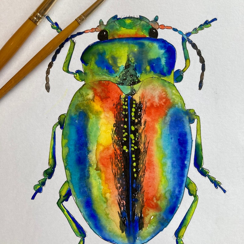 Insect Painting - Etsy