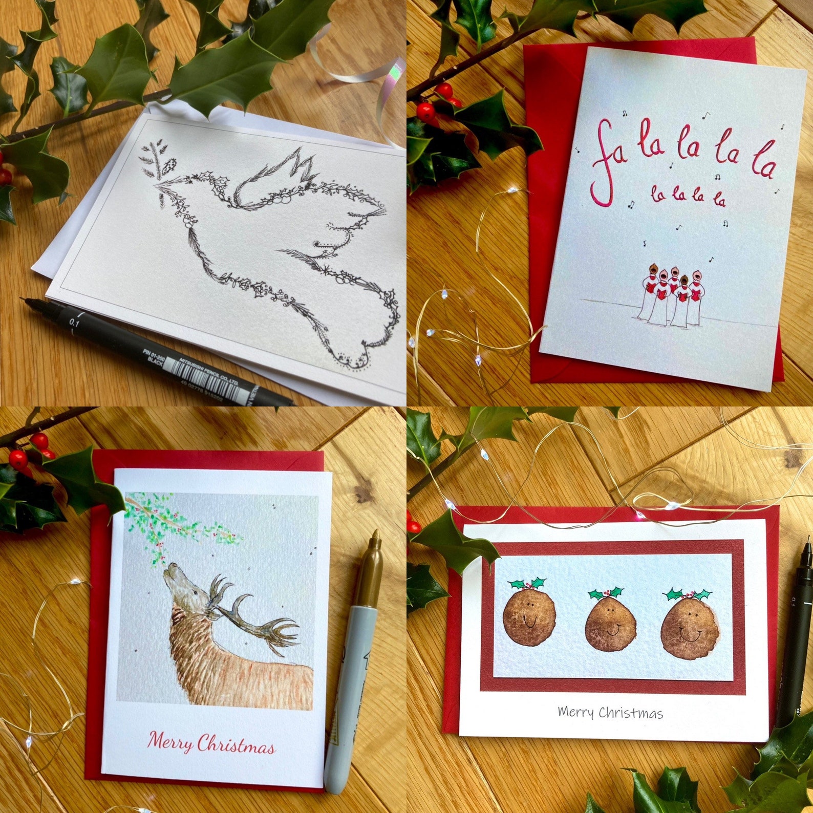Hand-drawn Dove Christmas Card: Ornate Peace Card - Etsy
