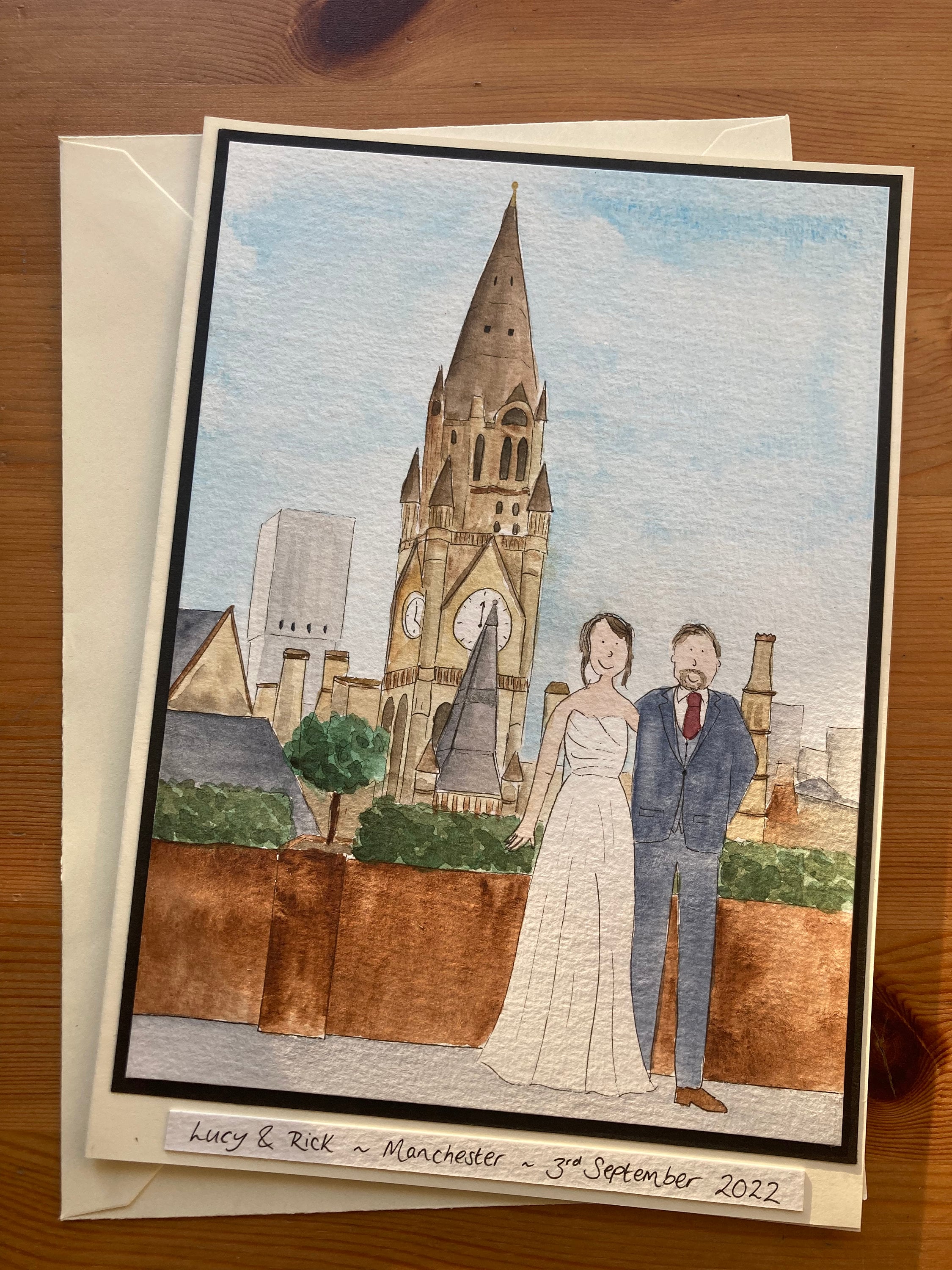 Personalised Wedding Cards Wedding Portrait Wedding - Etsy UK