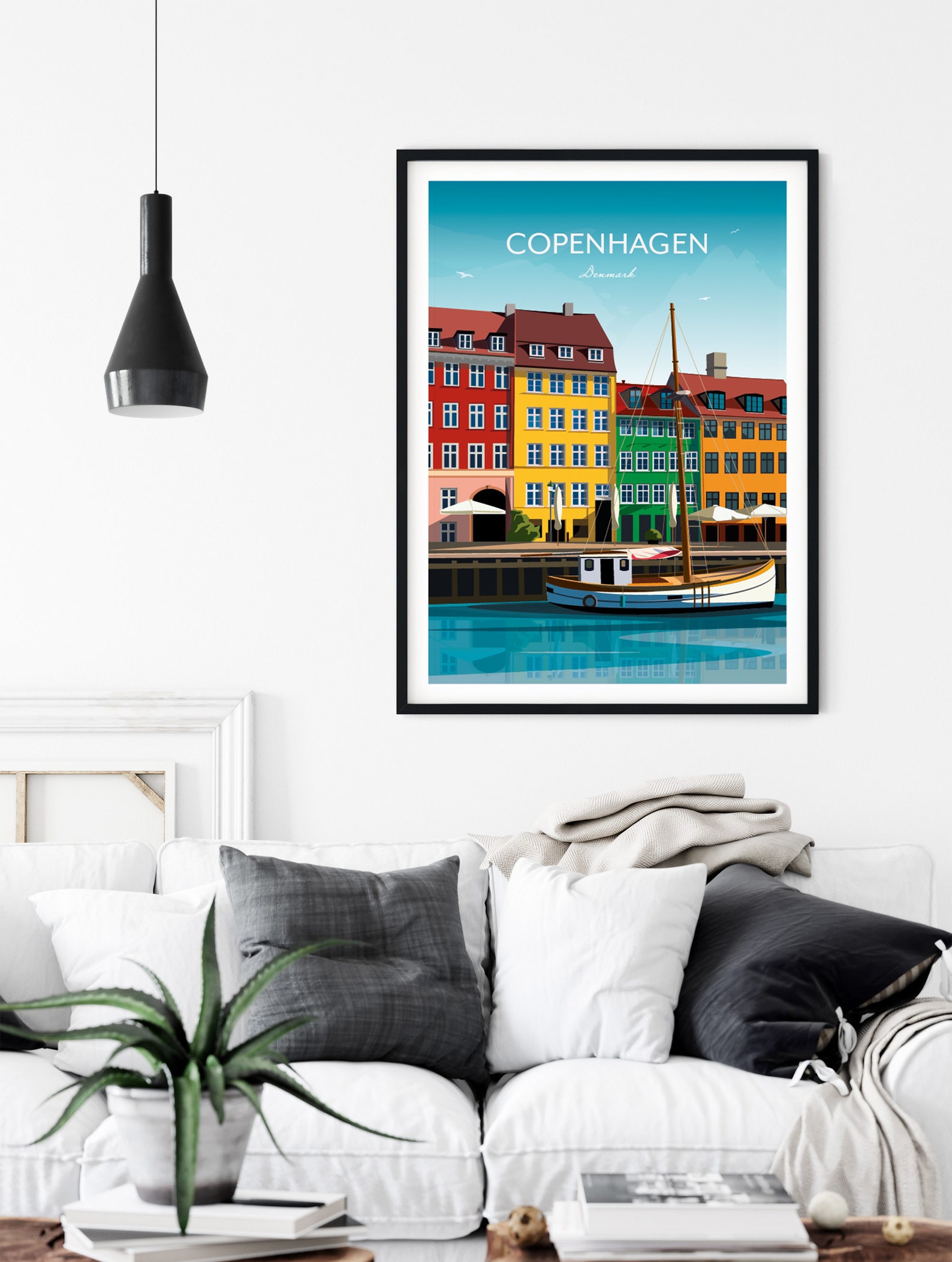 Denmark Print Copenhagen Travel Poster - Etsy UK