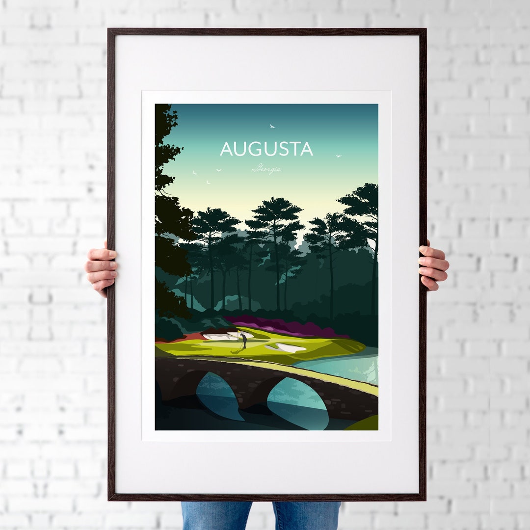 Golf Gift Augusta Masters Golf Print 12th Hole Amen Corner - Etsy