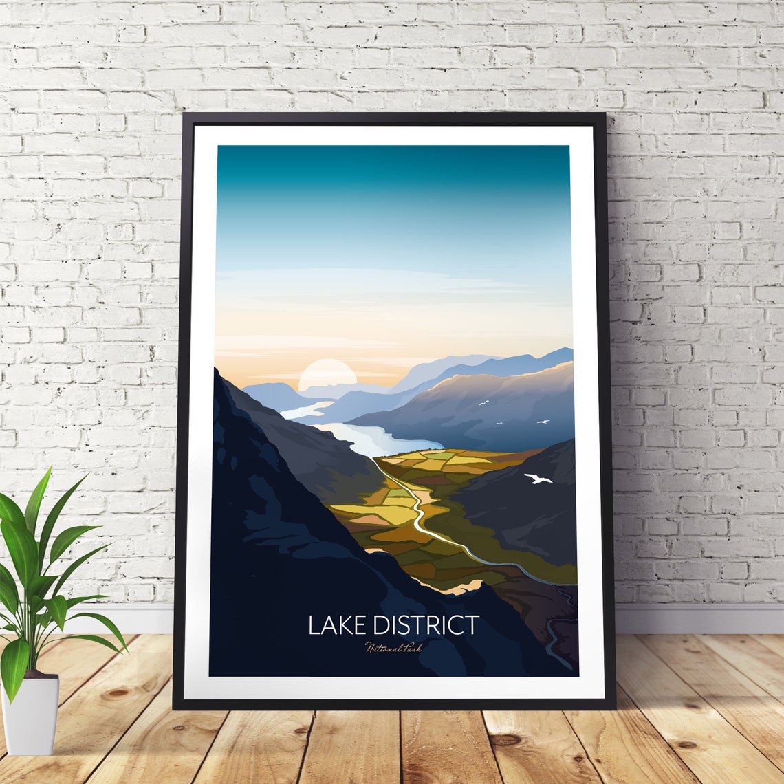 Lake District Art Print UK National Park Cumbria Hiking - Etsy UK