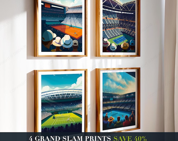 Evolution of the Tennis Racquet Poster – Vintage Tennis History Art ...