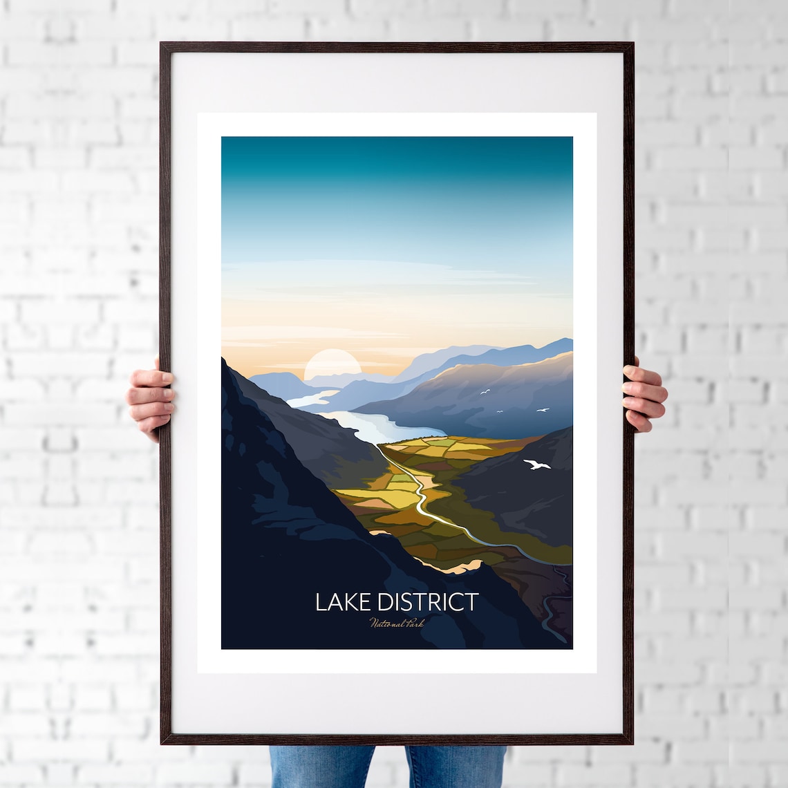 Lake District Art Print UK National Park Cumbria Hiking - Etsy UK