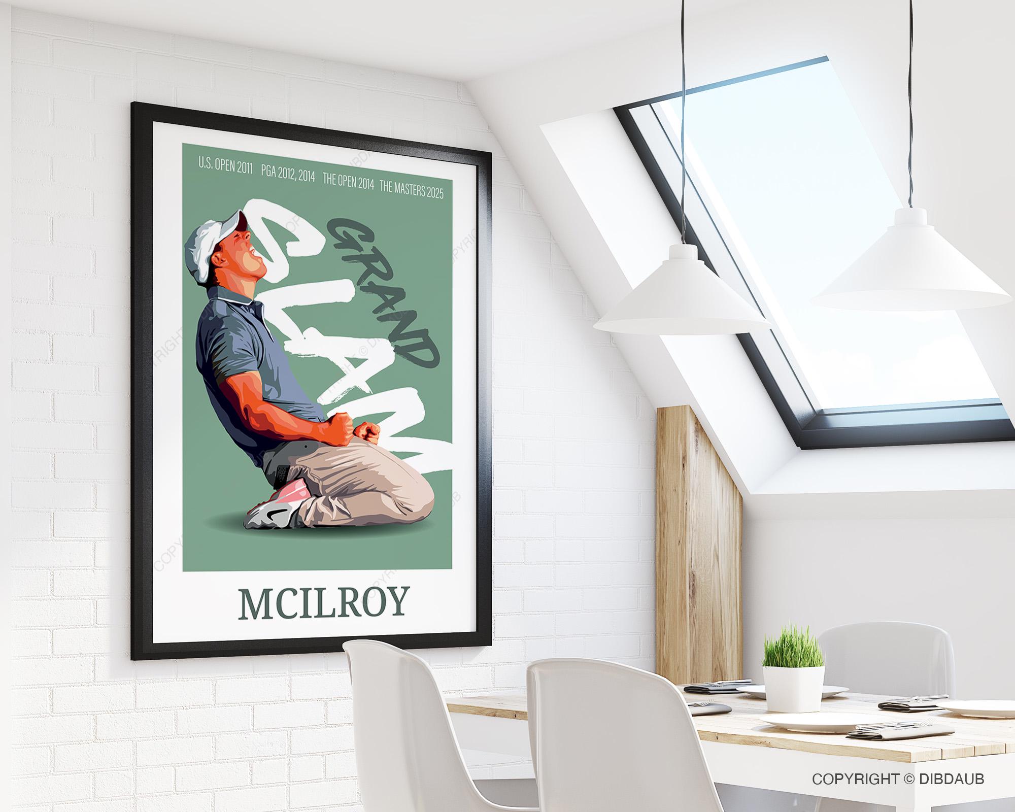 Rory Mcilroy Grand Slam Golf Poster: Minimalist Art Print - Etsy