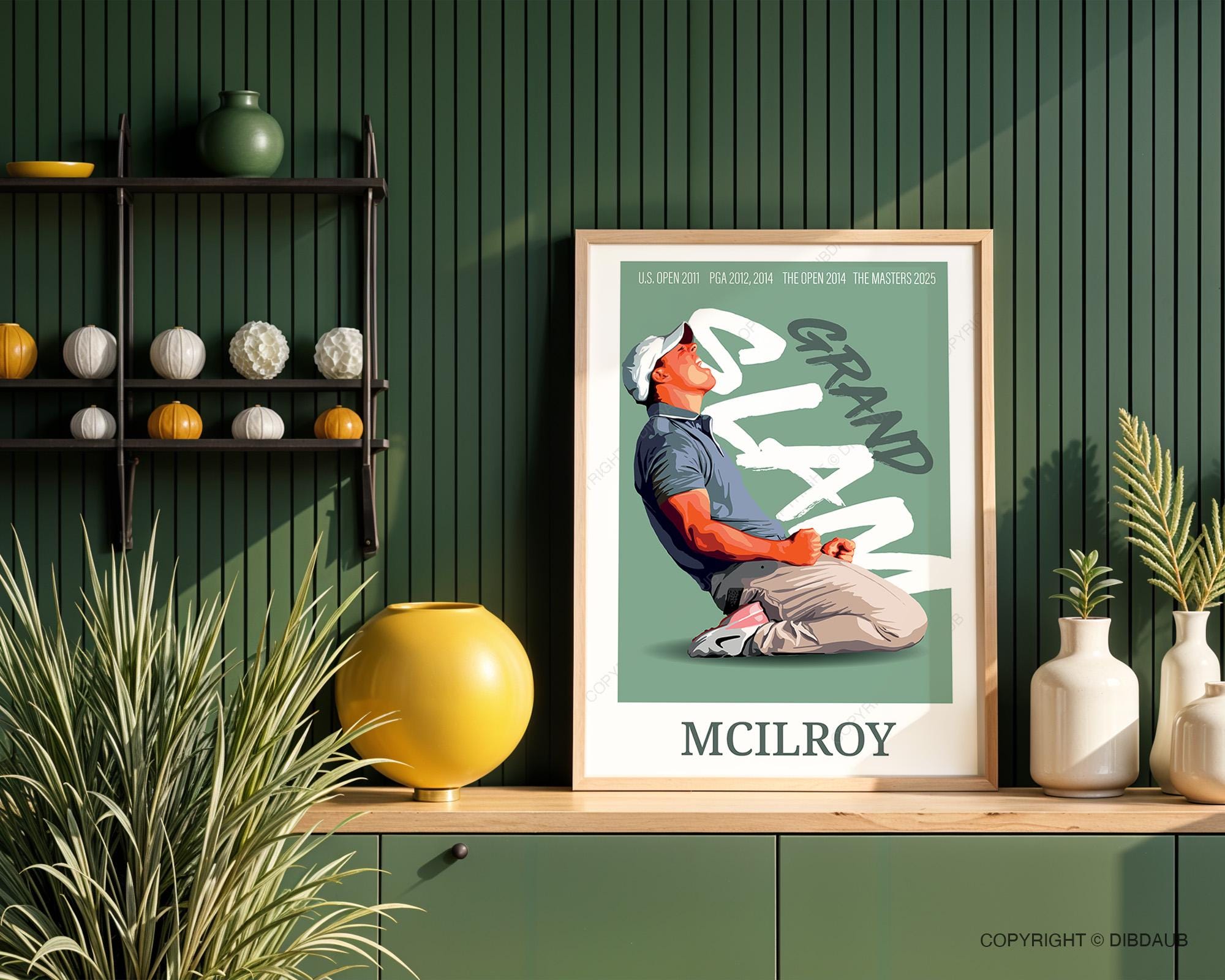 Rory Mcilroy Grand Slam Golf Poster: Minimalist Art Print - Etsy