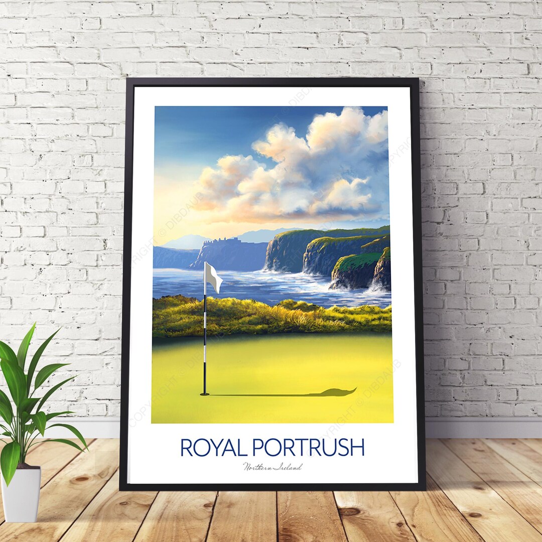 Royal Portrush Golf Print - 153rd Golf Open Tournament Poster, Northern ...