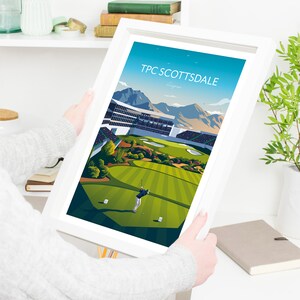 WM Phoenix Open Golf Print - TPC Scottsdale Stadium Course 16th Hole ...