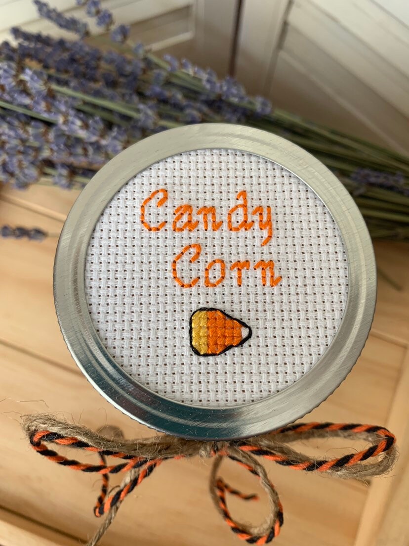 Candy Corn Mason Jar, Mason Jar Decor, Fall Decor, Halloween Decor ...