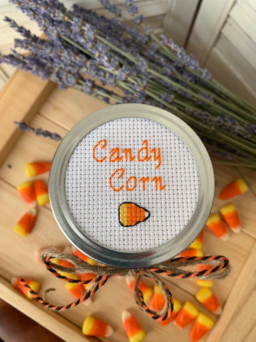 Candy Corn Mason Jar, Mason Jar Decor, Fall Decor, Halloween Decor ...