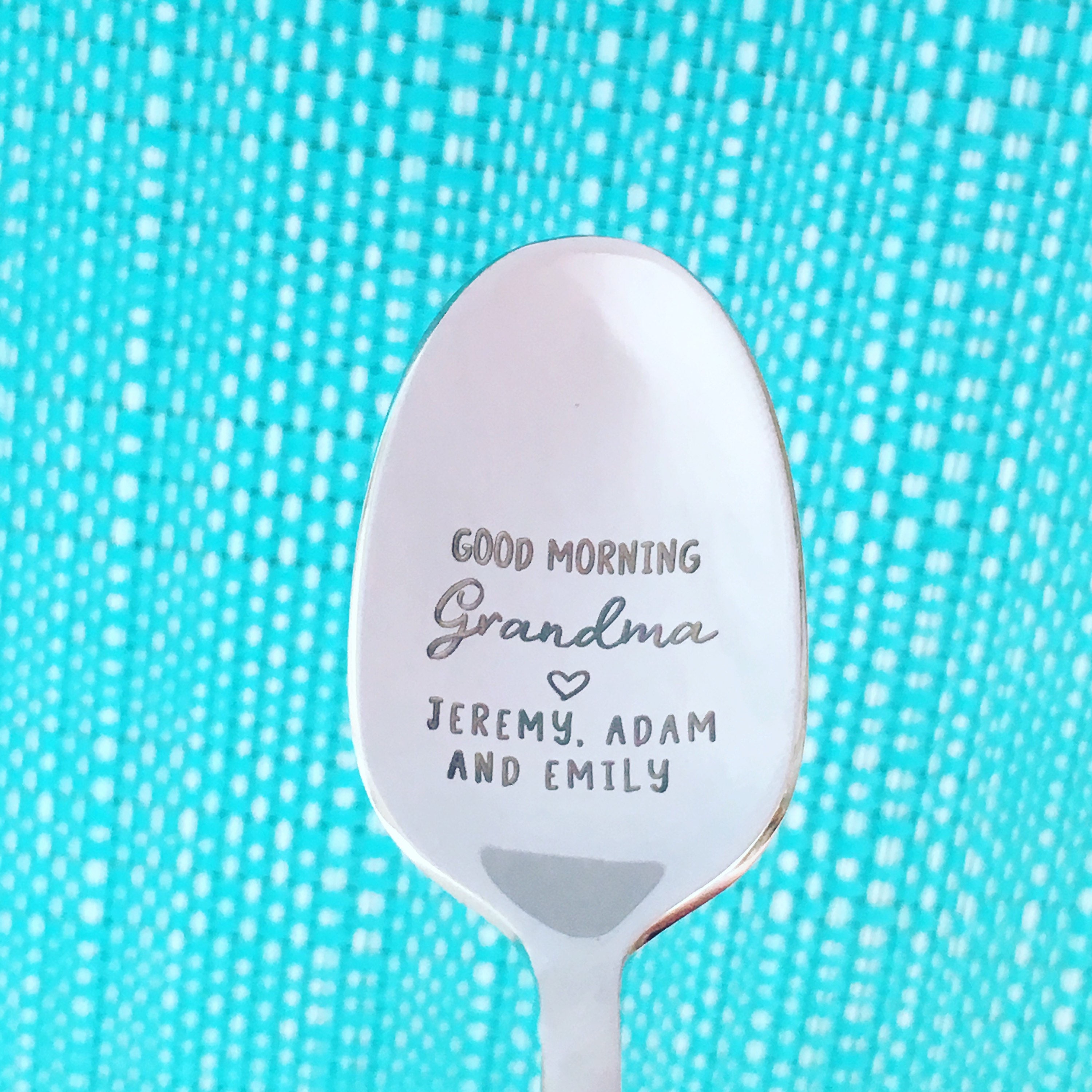 Good Morning Spoon, Nanna Gift, Grandma Gift, Nanny Gift, Personalised ...