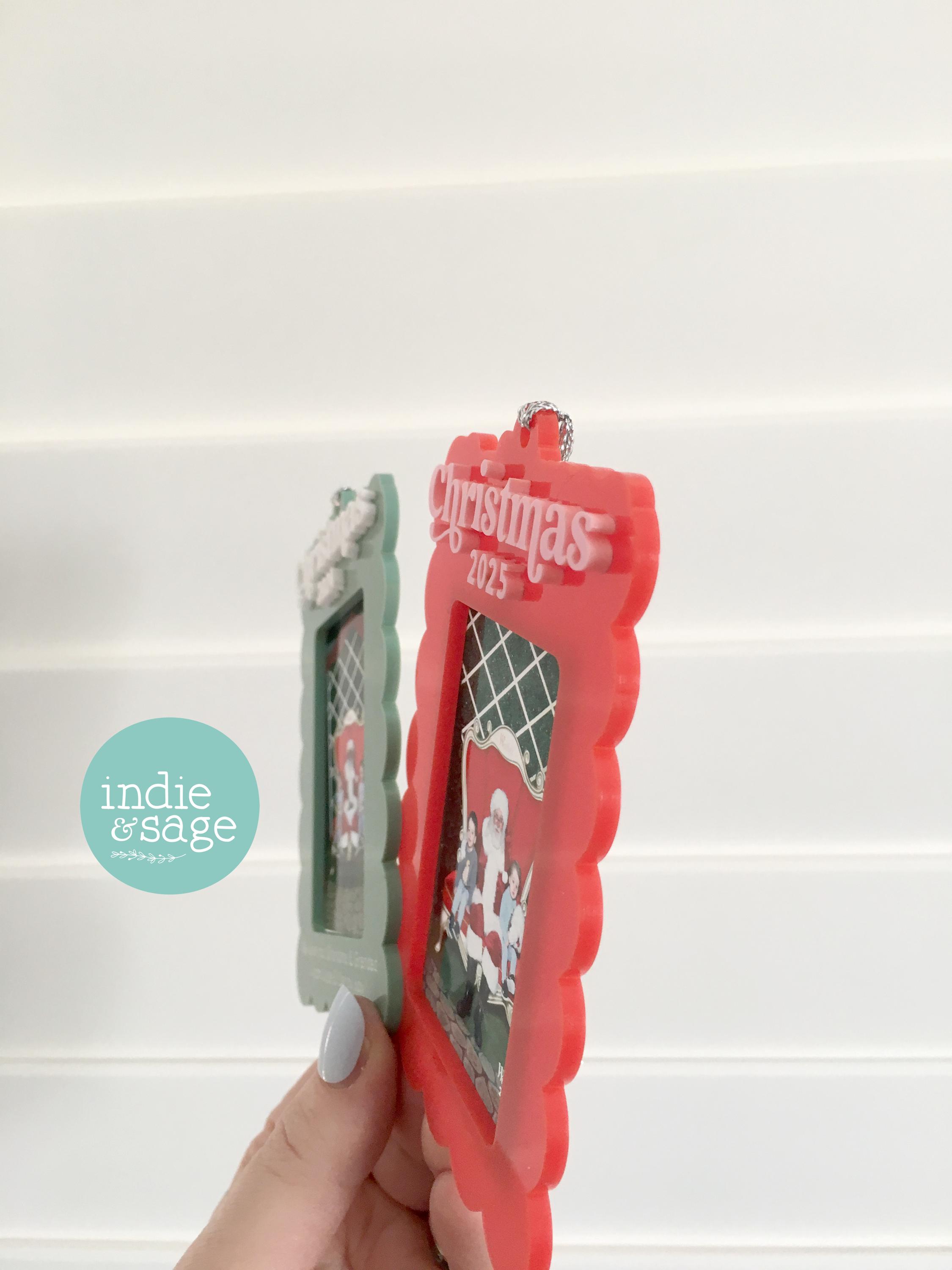 Christmas Tree Photo Frame for Santa Photos With Engraved Message ...