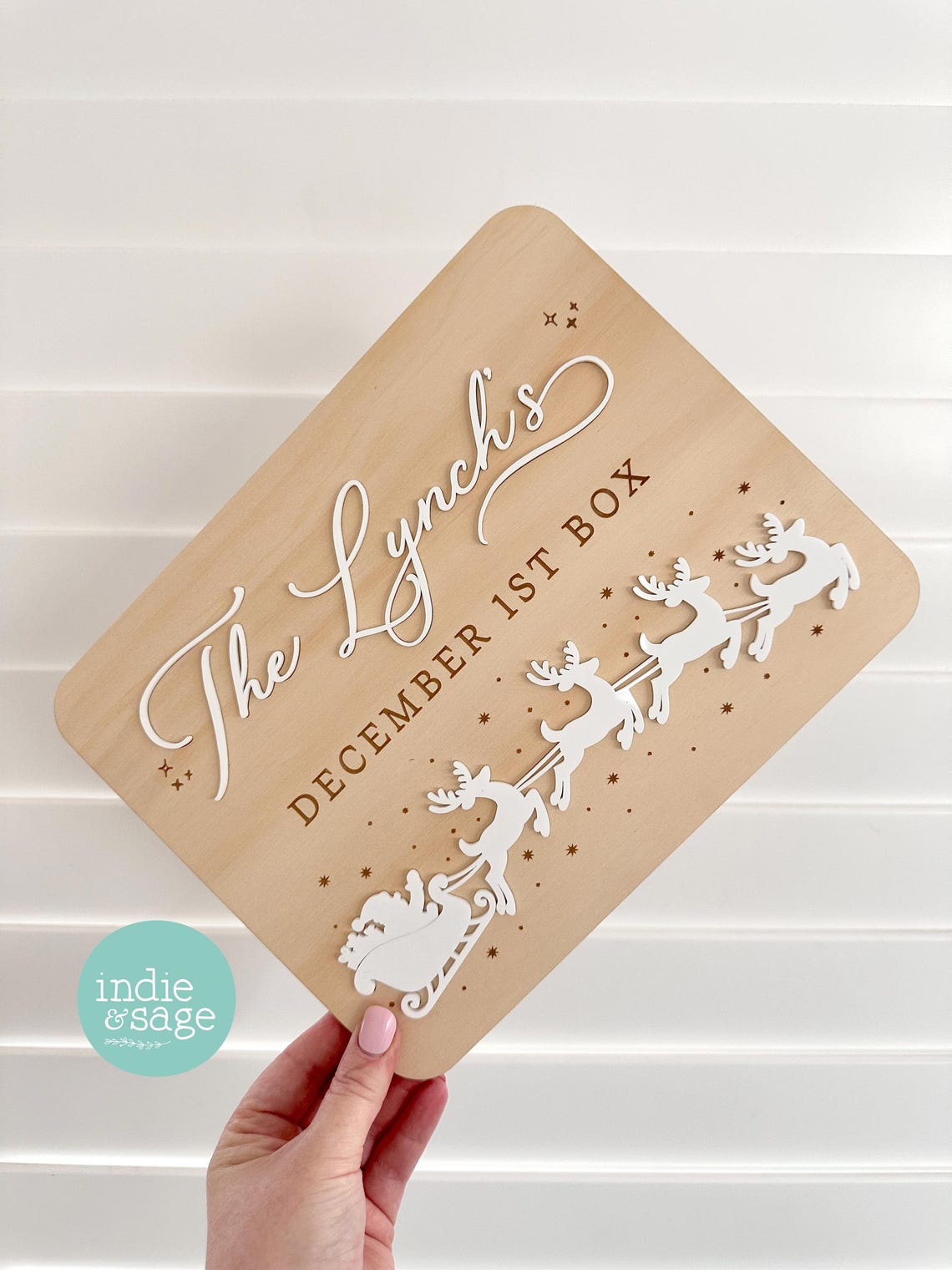 December 1st Box Sign | Personalised Christmas Box/crate Sign | Special ...