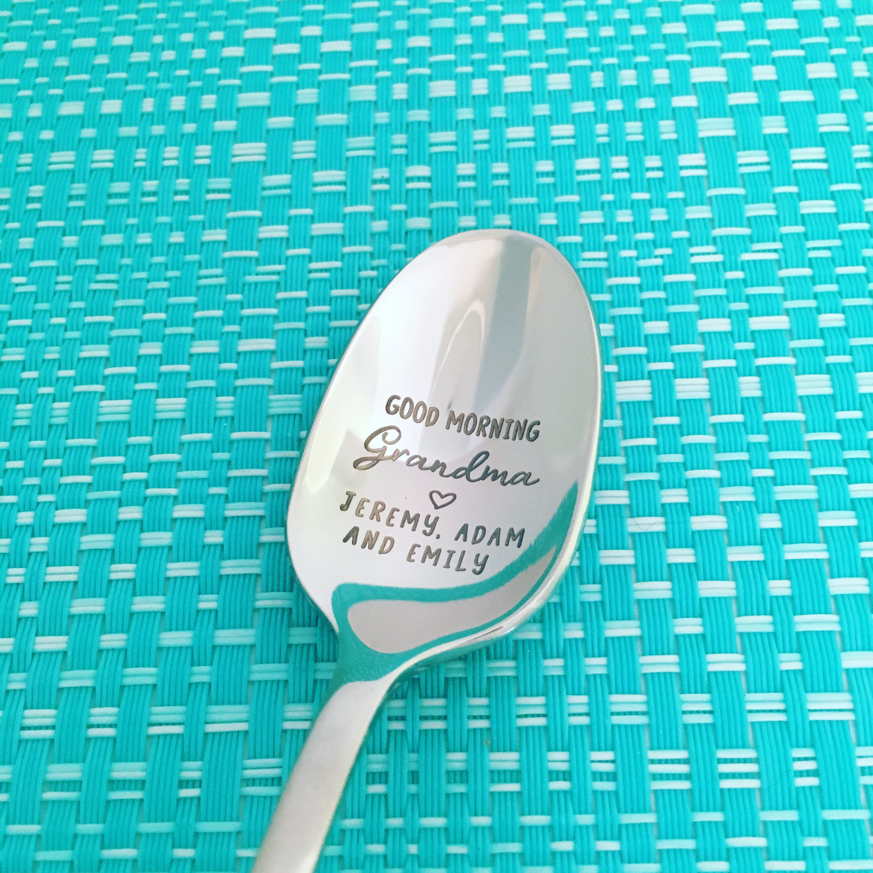 Good Morning Spoon, Nanna Gift, Grandma Gift, Nanny Gift, Personalised ...