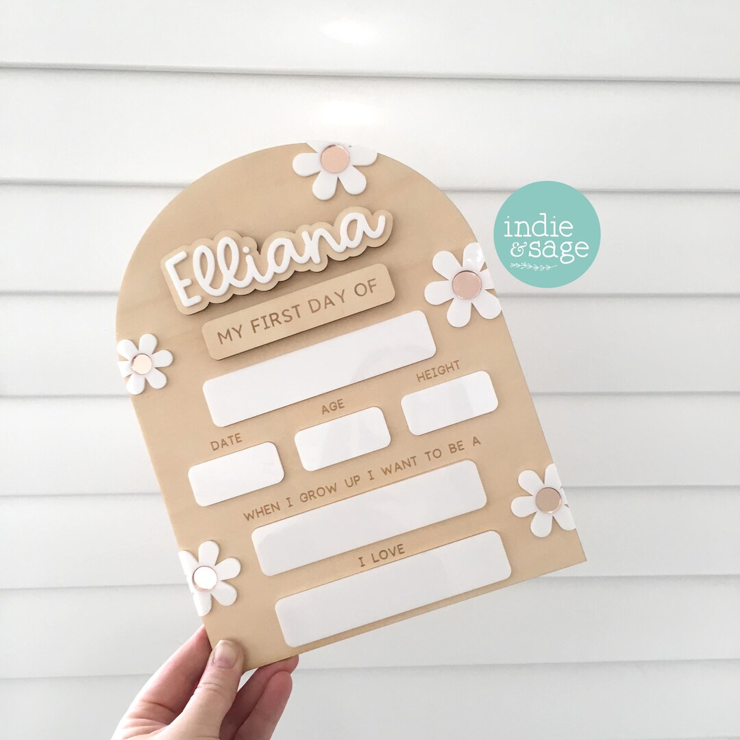 XL Back to School Sign - Interchangeable First Last Day Sign ...