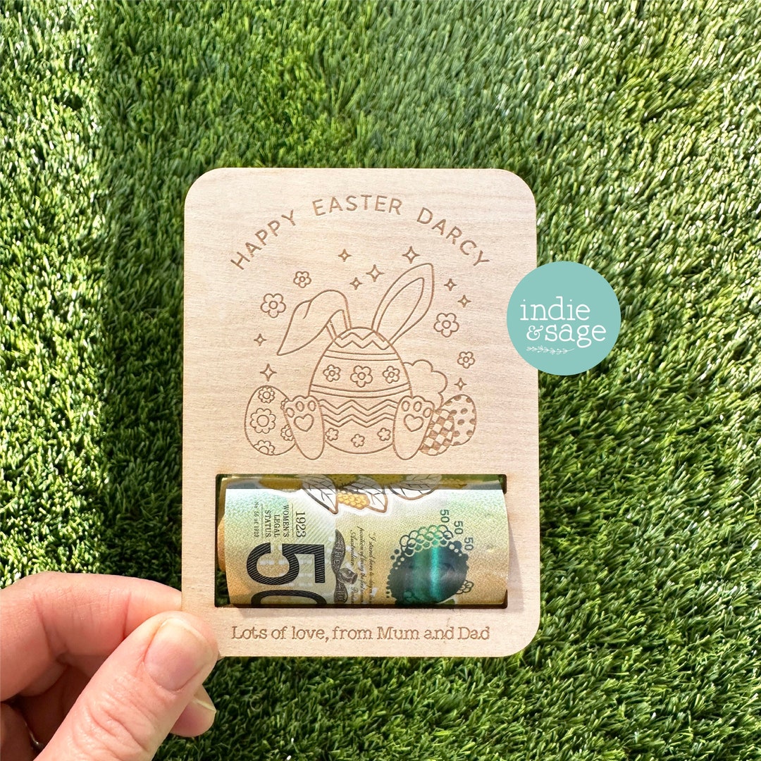Personalised Easter Gifts, Money Holder, Easter, Easter Decorations ...