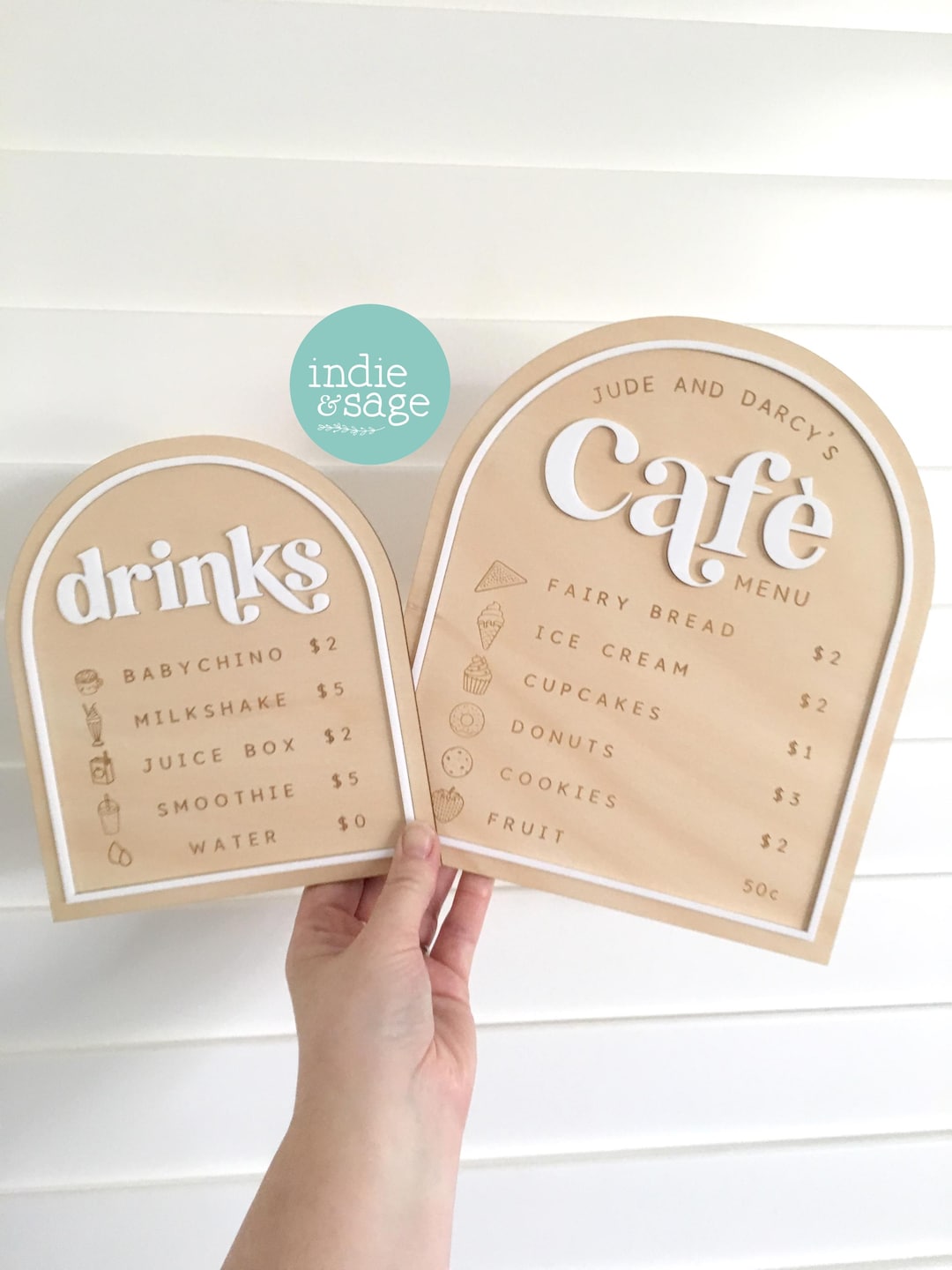 Personalised Play Cafe Menu Sign Set, Kids Cafe Sign, Kids Cafe Menu ...