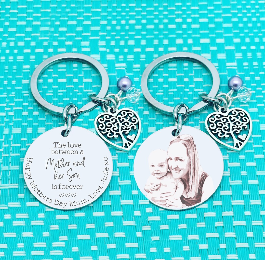 Personalised Silver Engraved Photo Keyring, Mothers Day Gift Ideas ...