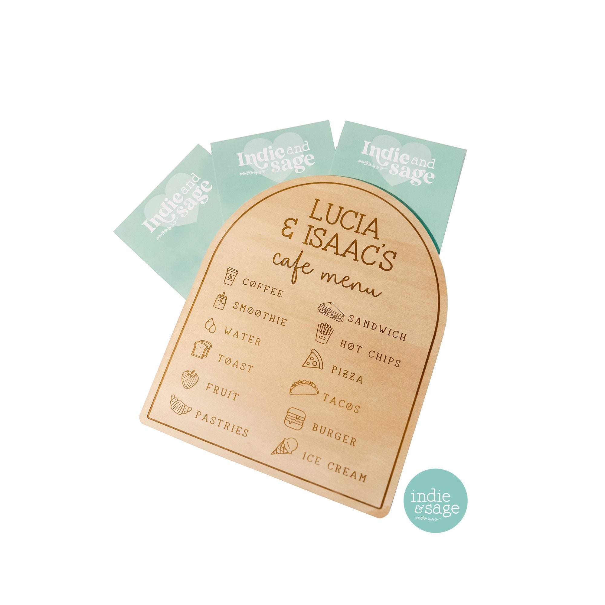 Personalised Play Kitchen Menu | Cafe Sign | Kids Decor | Cafe Menu ...