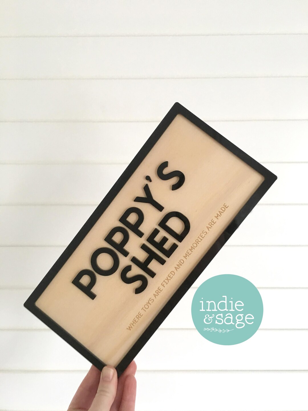 Personalised Shed Sign for Dad, Custom Father's Day Gift, Poppy's Shed ...