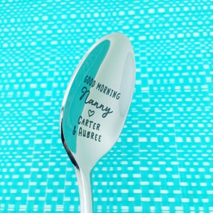 Good Morning Spoon, Nanna Gift, Grandma Gift, Nanny Gift, Personalised ...