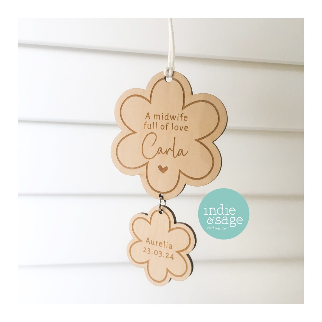 Engraved Wooden Midwife Wall Hanging, Midwife, Midwife Gift Idea ...