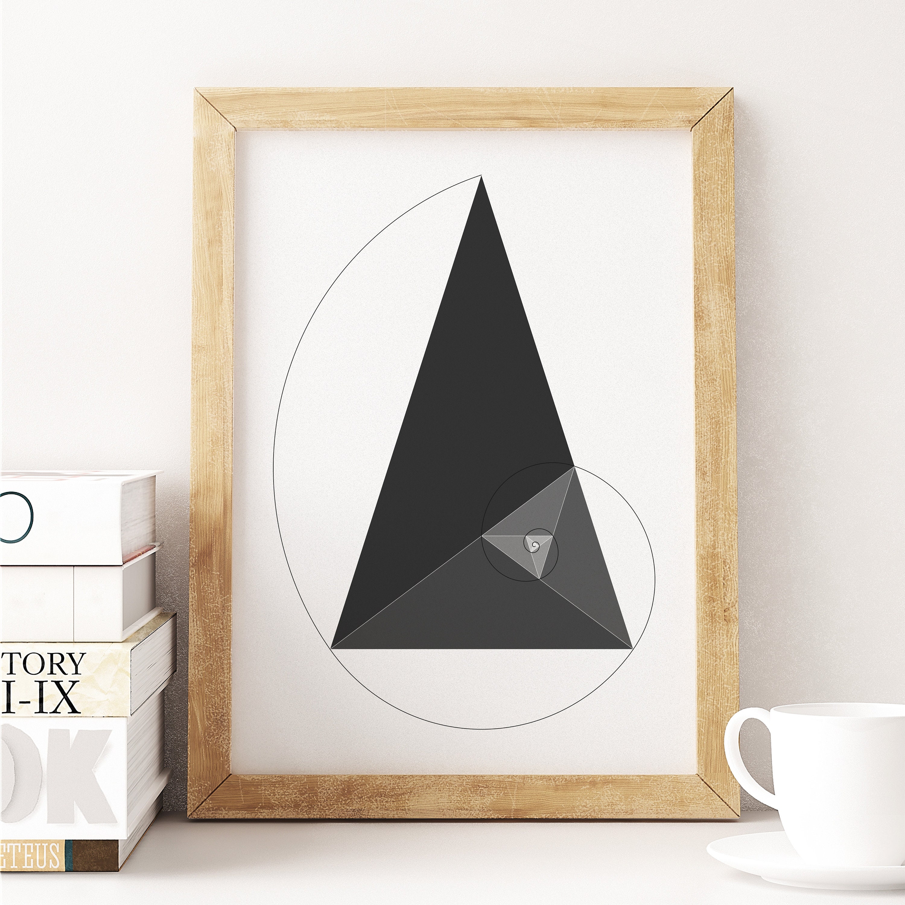 Fibonacci Triangle Print Golden Ratio Poster Golden Ratio | Etsy
