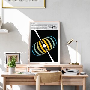 Astrophysics Print With Pulsar Artwork, Astronomy and Space Inspired ...