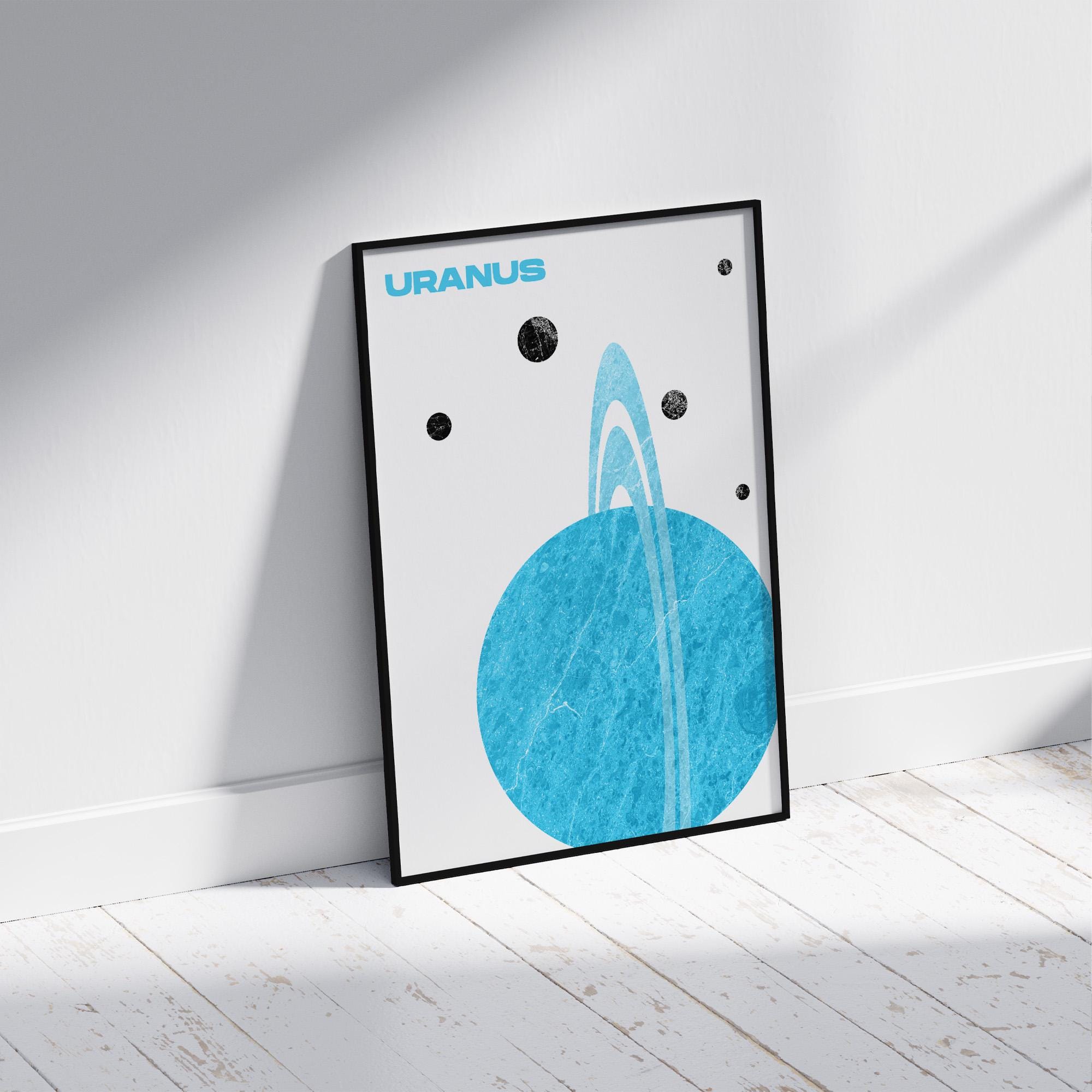 Uranus Planet Print: Marble Texture, Solar System Art - Etsy
