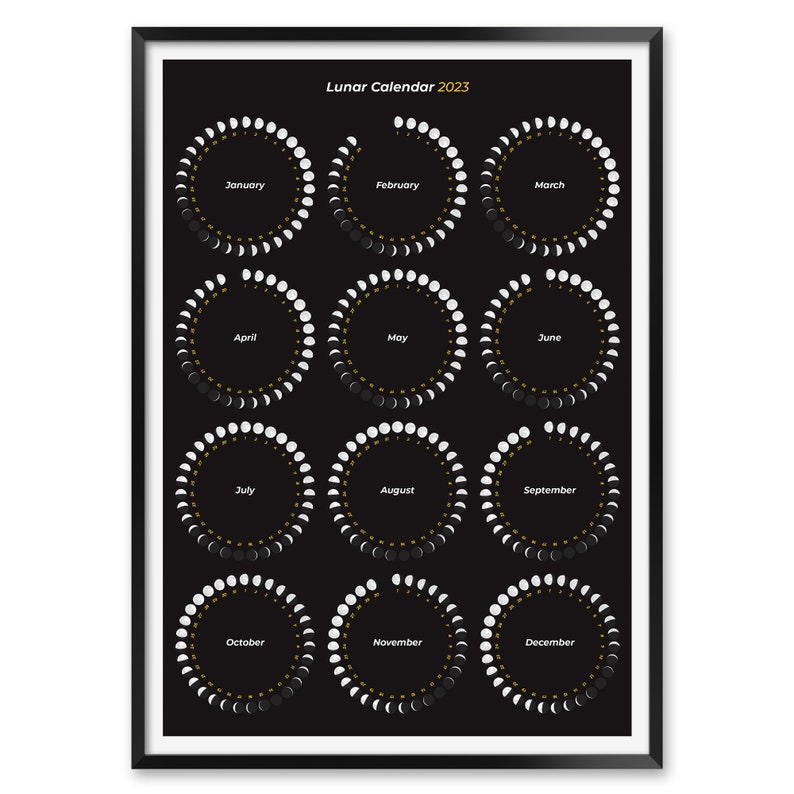 2023 Lunar Calendar Poster for Living Room Decor Circular - Etsy