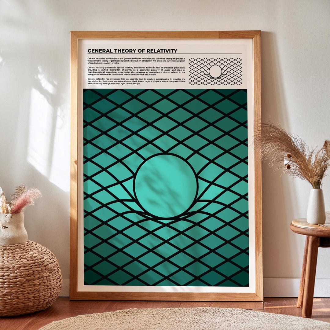 General Relativity Print: Theoretical Physics Print for Science Decor ...