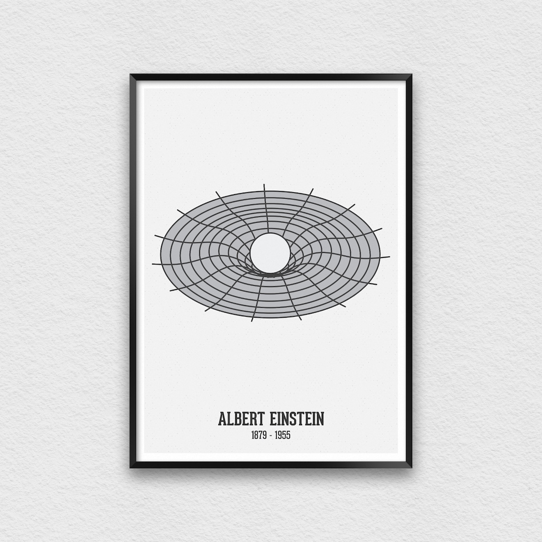 Einstein Wall Art, Albert Einstein Poster, Science Decor, Theoretical ...