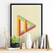 Impossible Triangle Print, Comic Style Penrose Triangle Poster, Sacred ...