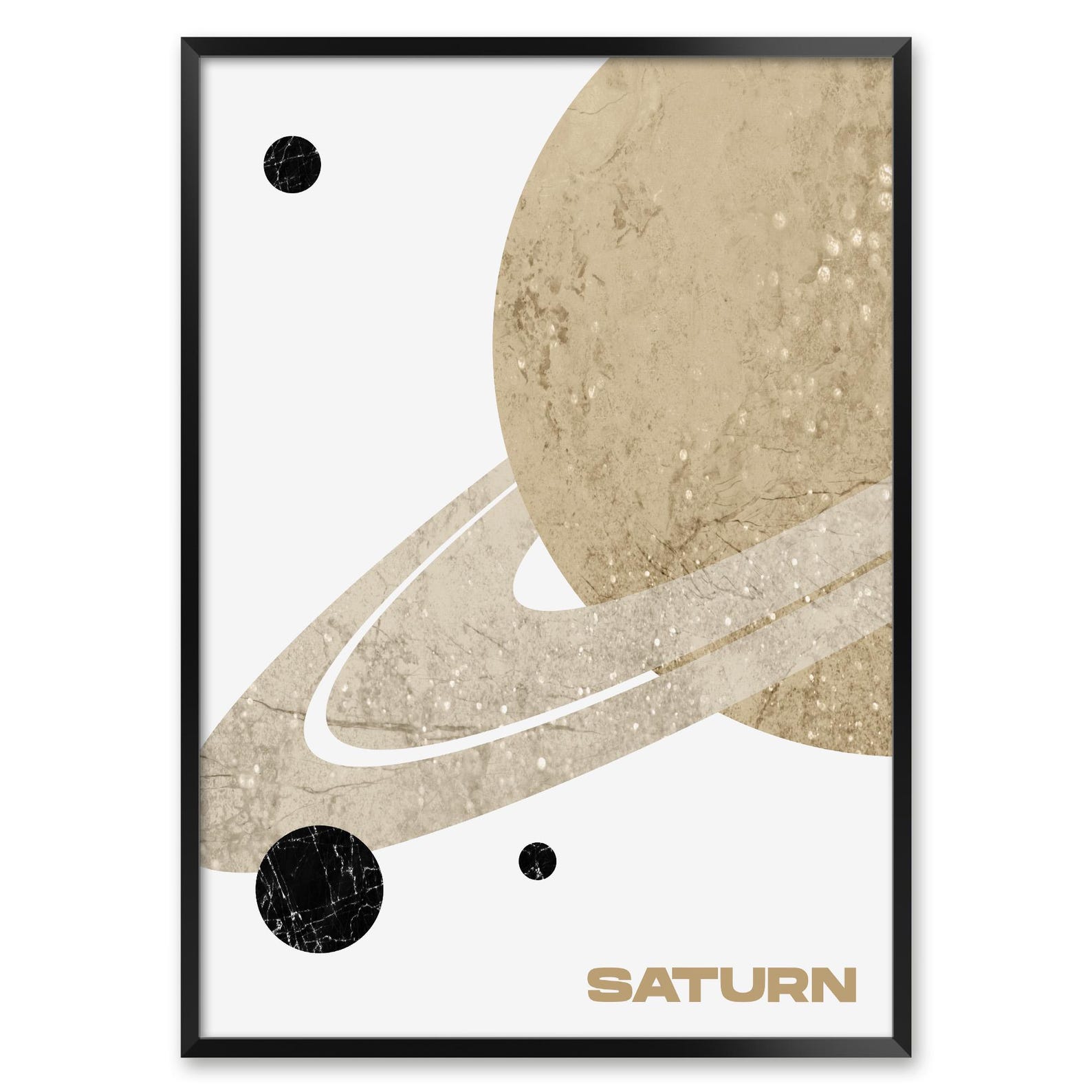 Saturn Poster: Marble Texture Planet Print, Space Lover Gift - Etsy