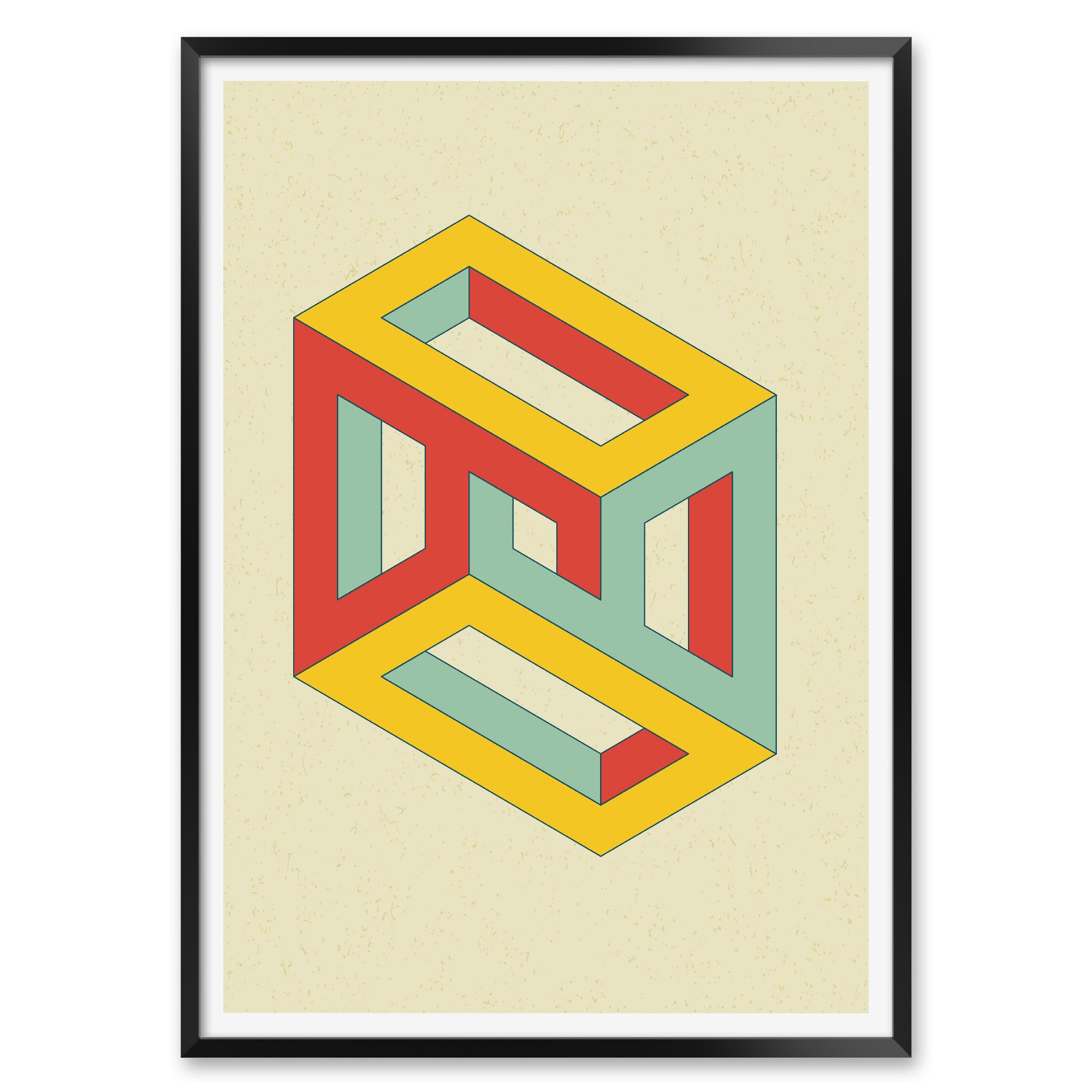 Optical Illusion Impossible Square