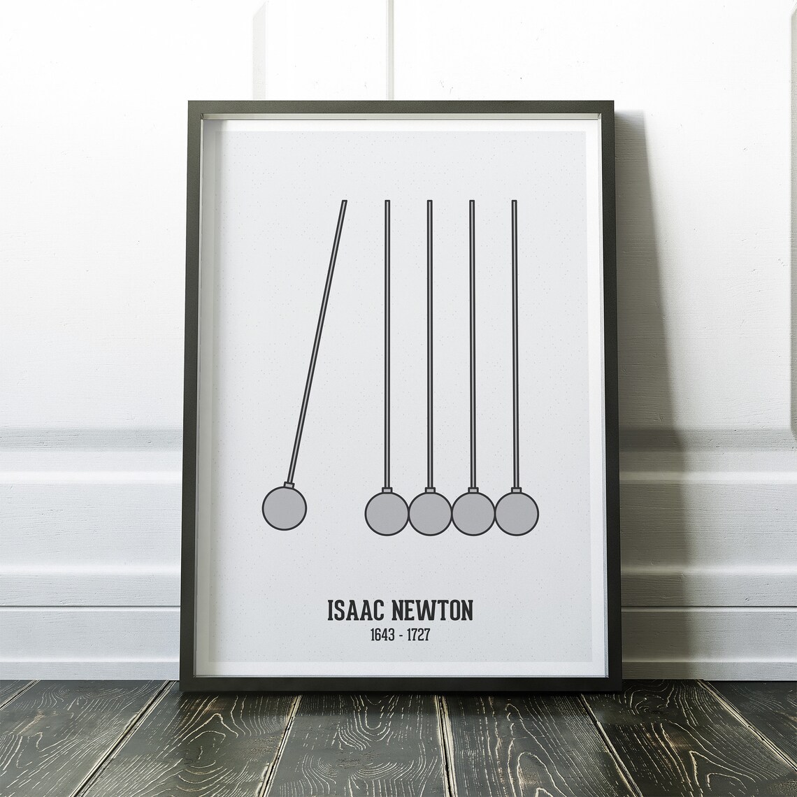 Isaac Newton Poster Newton's Cradle Print Gravity Print | Etsy UK