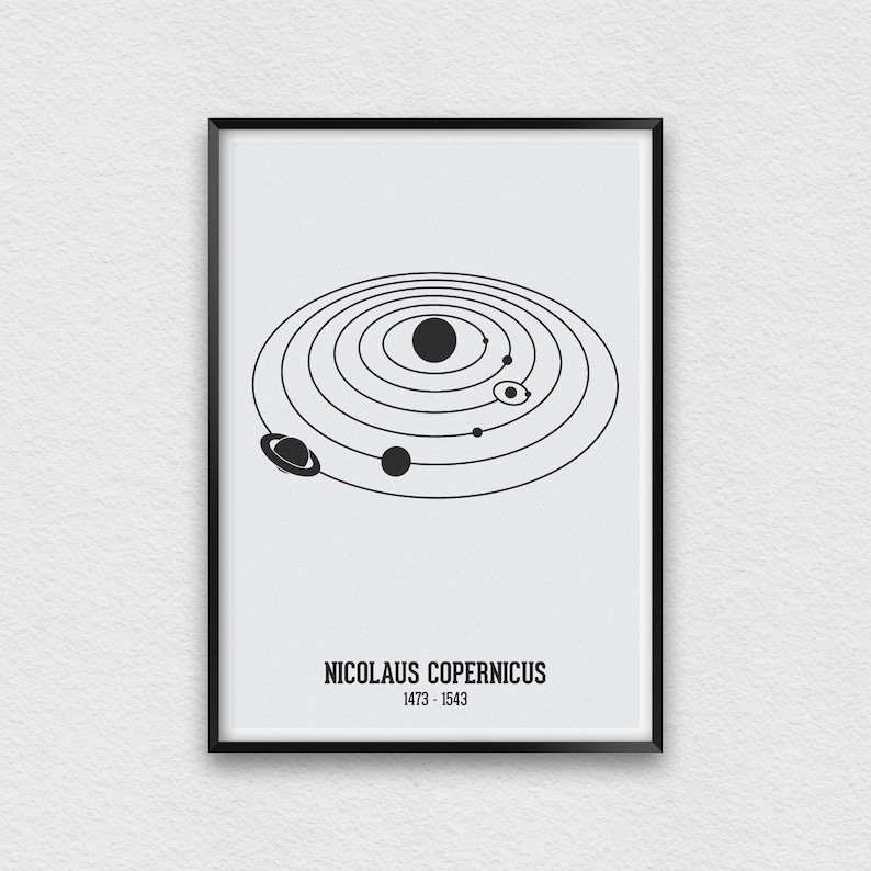 Copernicus Solar System Poster Astronomy Art Space Wall Art - Etsy