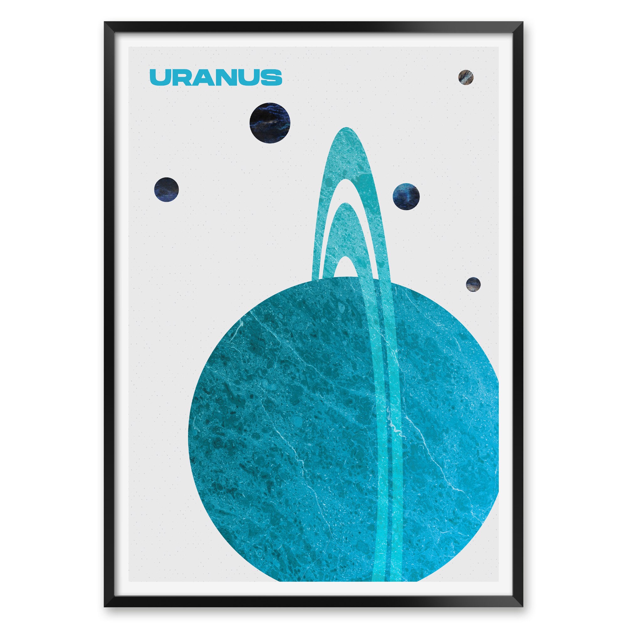 Uranus Wall Art Print Marble Planets Poster Series Solar - Etsy