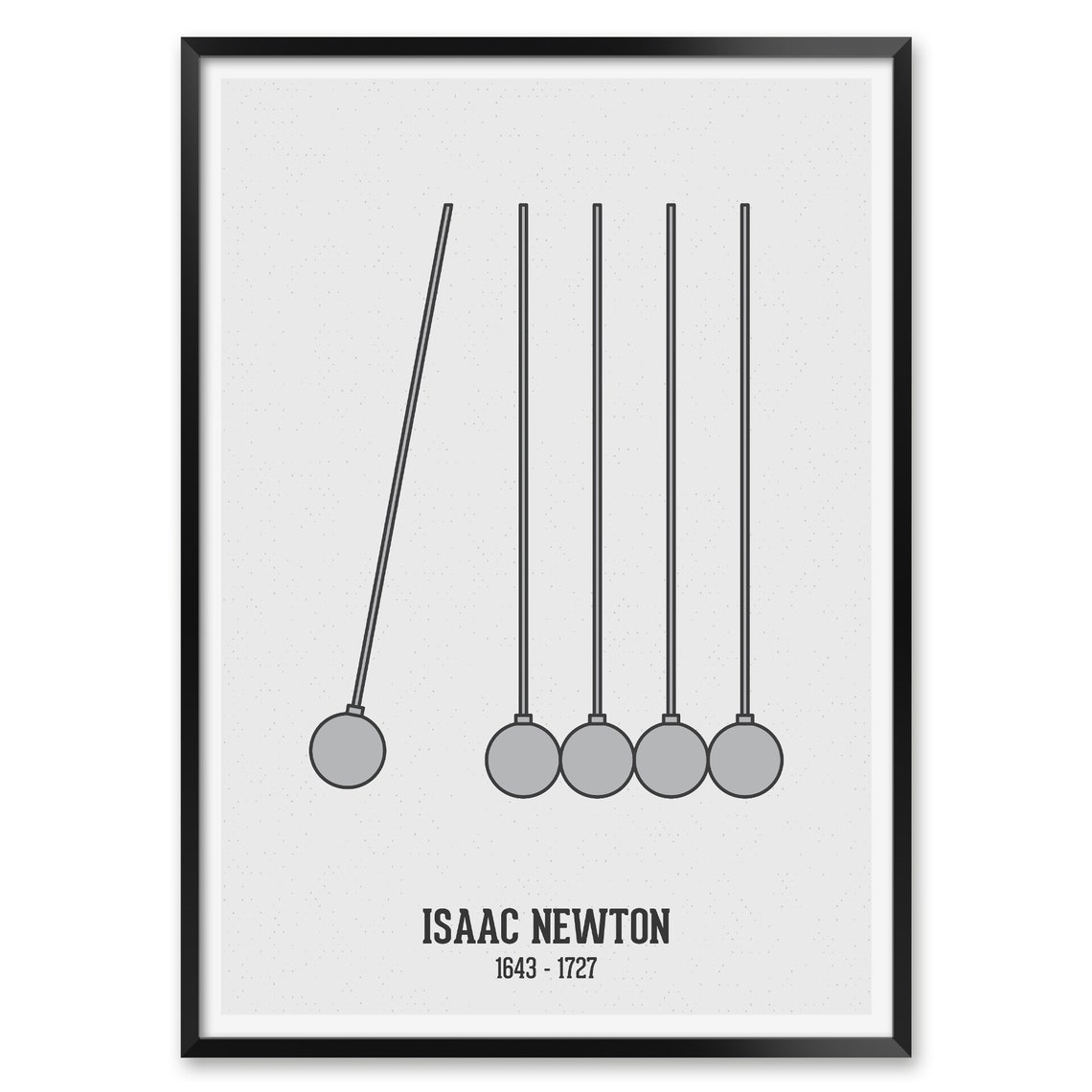 Isaac Newton Poster Newton's Cradle Print Gravity Print - Etsy