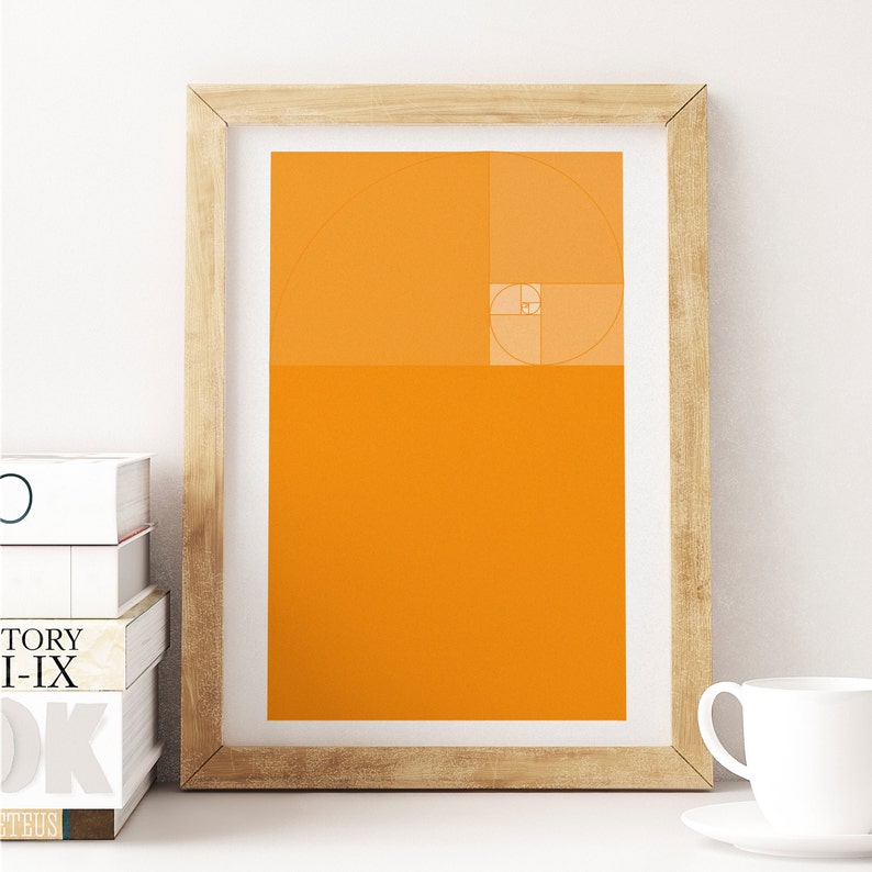 Golden Ratio Print Golden Ratio Spiral Fibonacci Spiral Wall | Etsy Canada