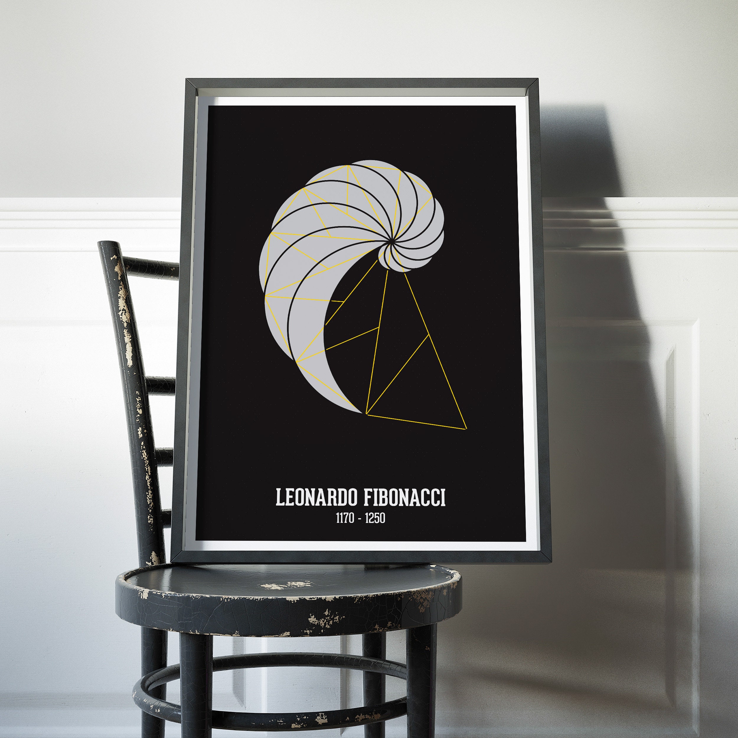 Fibonacci Spiral Wall Art Mathematics Poster Fibonacci | Etsy