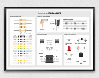 Electronic Circuit Poster Reference - Etsy